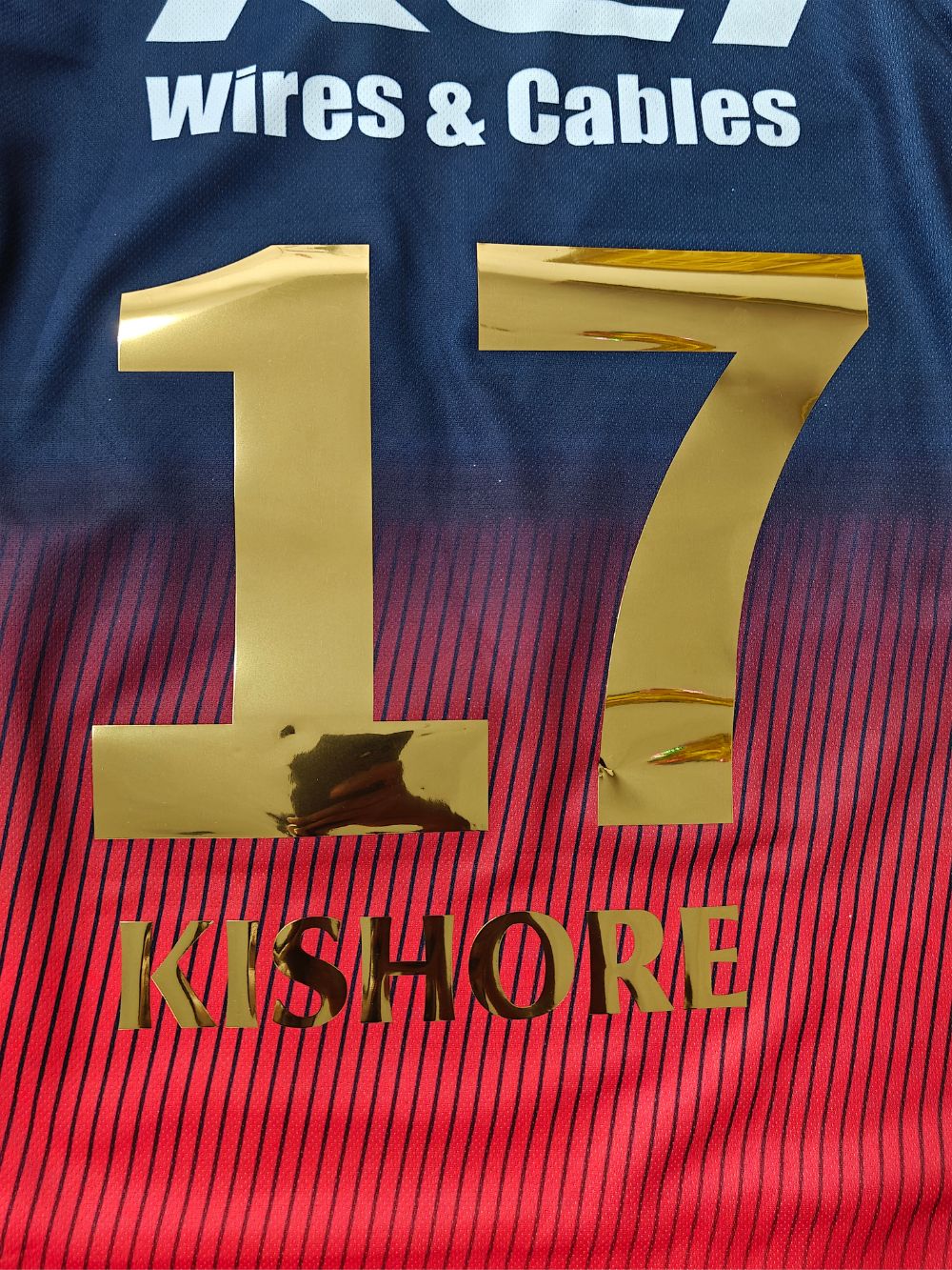 RCB Jersey 2025 - WITH GOLDEN NAME AND NUMBER - '1' STAR IN THE LOGO ...