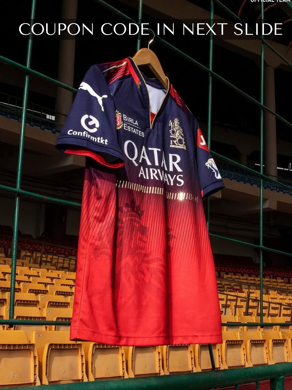 RCB Jersey 2025 – WITH GOLDEN NAME AND NUMBER – ‘1’ STAR IN THE LOGO ...