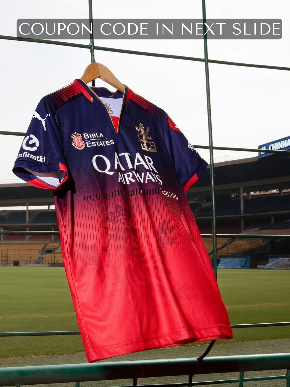 RCB Jersey 2025 – Premium Fabric Jersey with Your Name and Number – TEEHUB