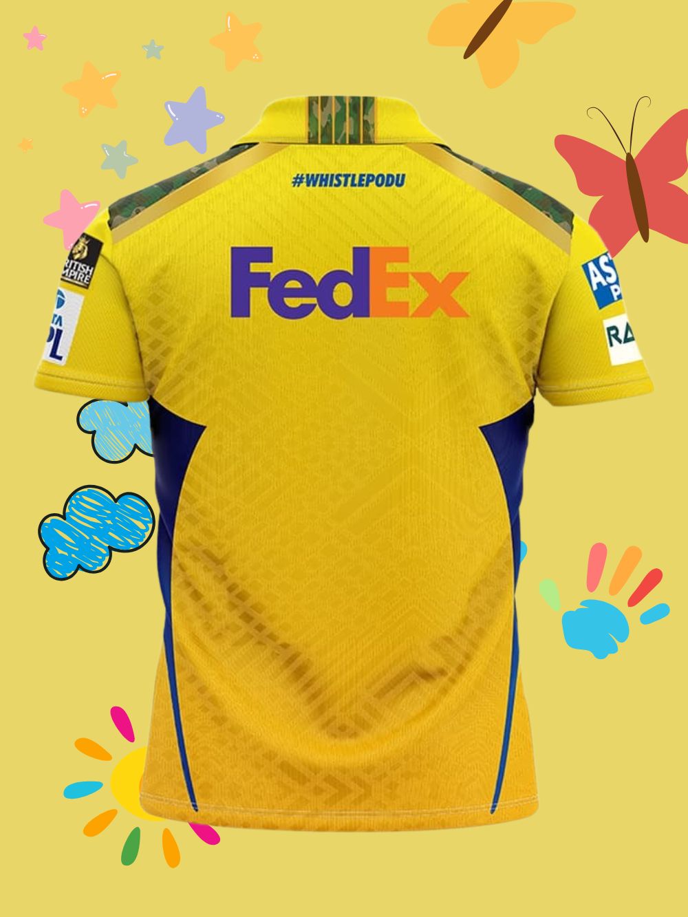 CSK 2025 Jersey Pre Release - 5 Stars - With Name And Number - TEEHUB