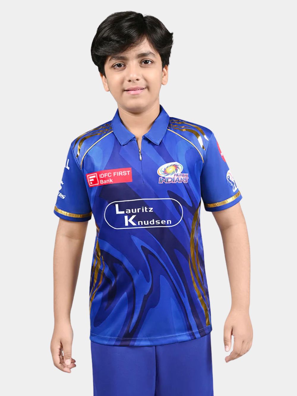 MUMBAI INDIANS KIDS Jersey 2025 with Name and Number - Half Sleeve - TEEHUB