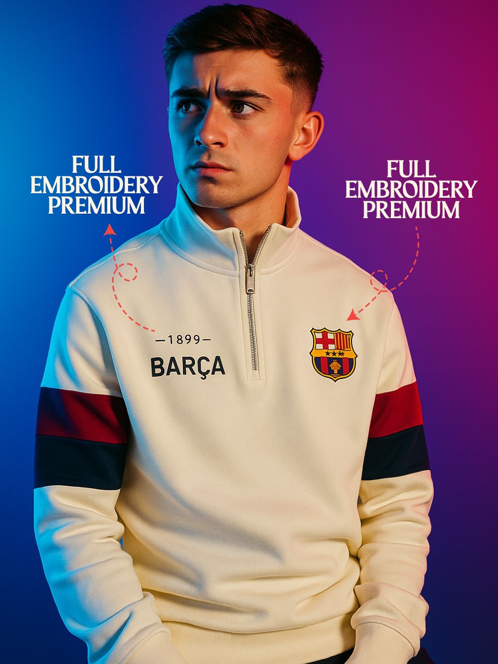 Barcelona Retro Sweatshirt 1899 – Oversized – Drop Shoulder – TEEHUB