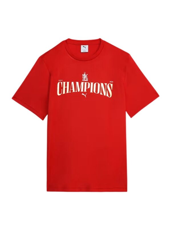 RCB Champions T Shirt 2026 - Two Stars - TEEHUB