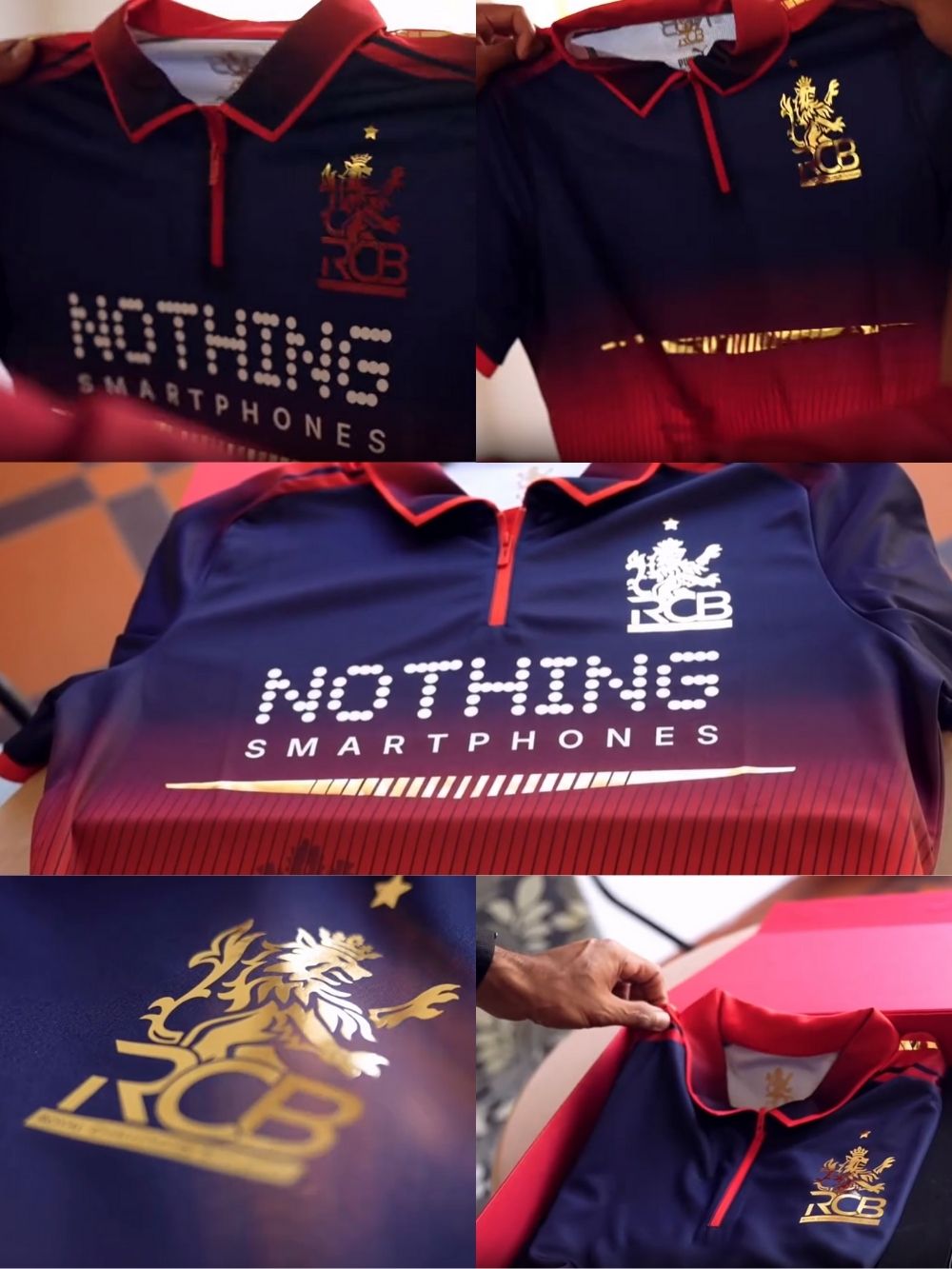 RCB Jersey 2026 With '1' Star - NOTHING JERSEY | Name & Number - TEEHUB