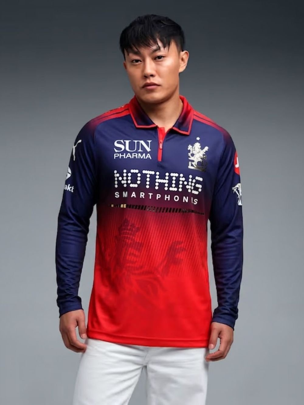 RCB Jersey 2026 Full Sleeves - Custom Name - TEEHUB